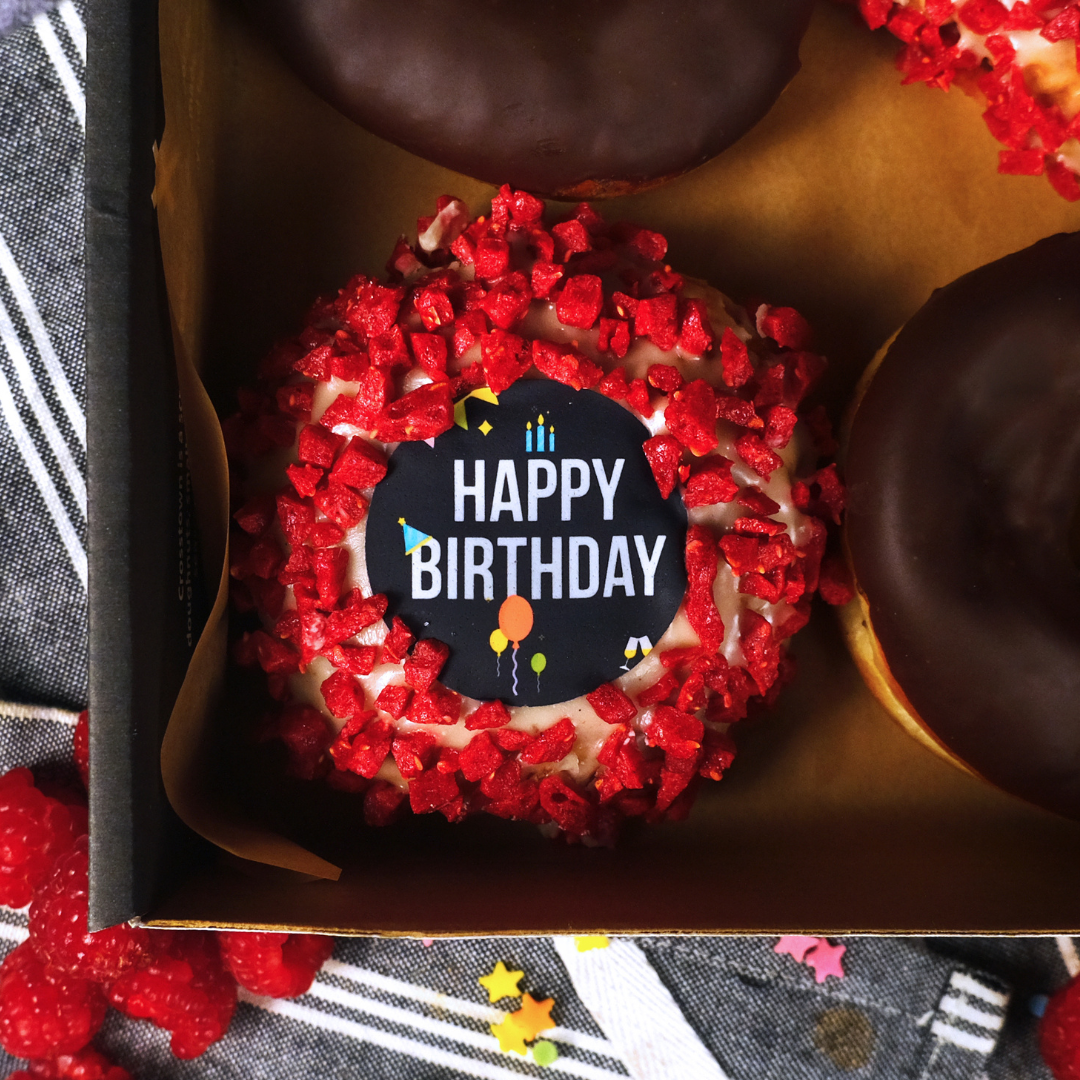 Happy Birthday Doughnuts Gift Box - Six Pack - Crosstown